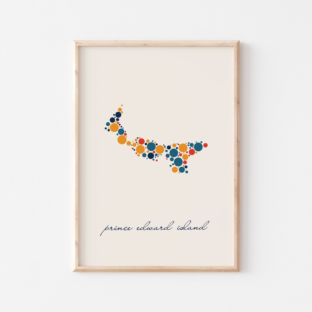 Prince Edward Island Map Poster, Prince Edward Island Poster, Prince ...