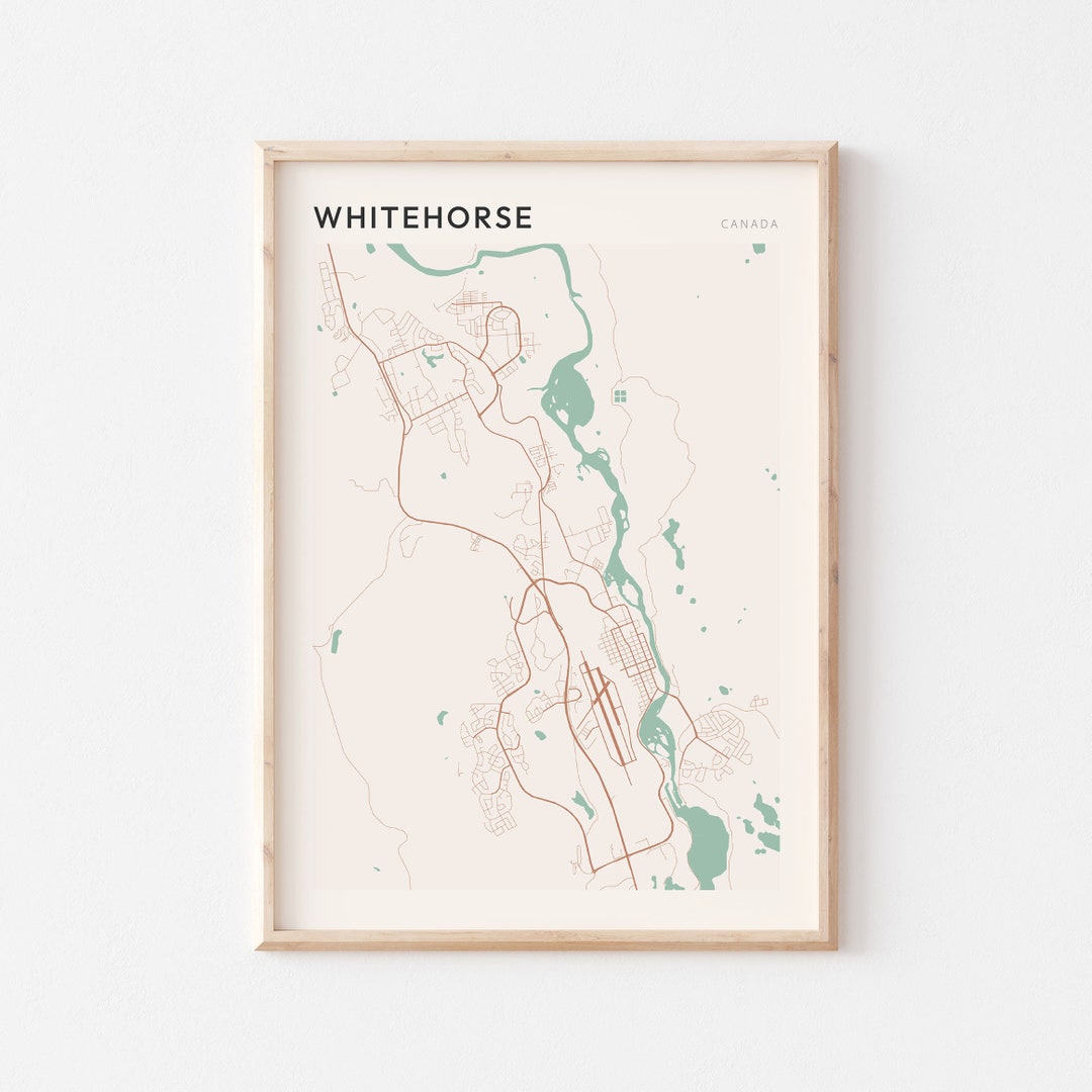Whitehorse Map Poster, Whitehorse Wall Art, Whitehorse Poster ...