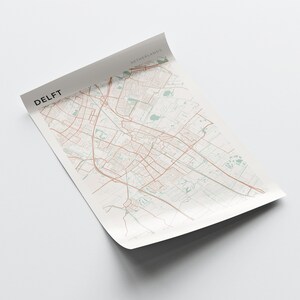 Delft Map Poster, Delft Print, Delft Poster, Delft Wall Art ...