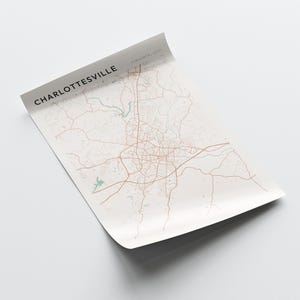 Charlottesville Map Poster, Charlottesville Print, Charlottesville ...