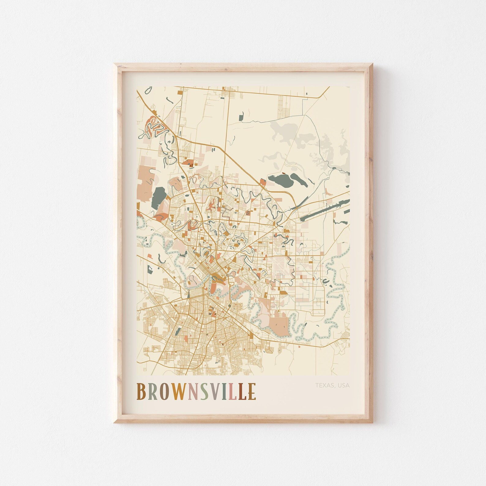 Brownsville Map Poster, Brownsville Print, Brownsville Poster ...
