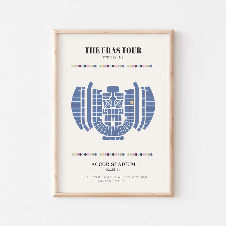 Any Stadium Eras Tour Poster, Eras Tour Stadium Poster, the Eras Tour ...