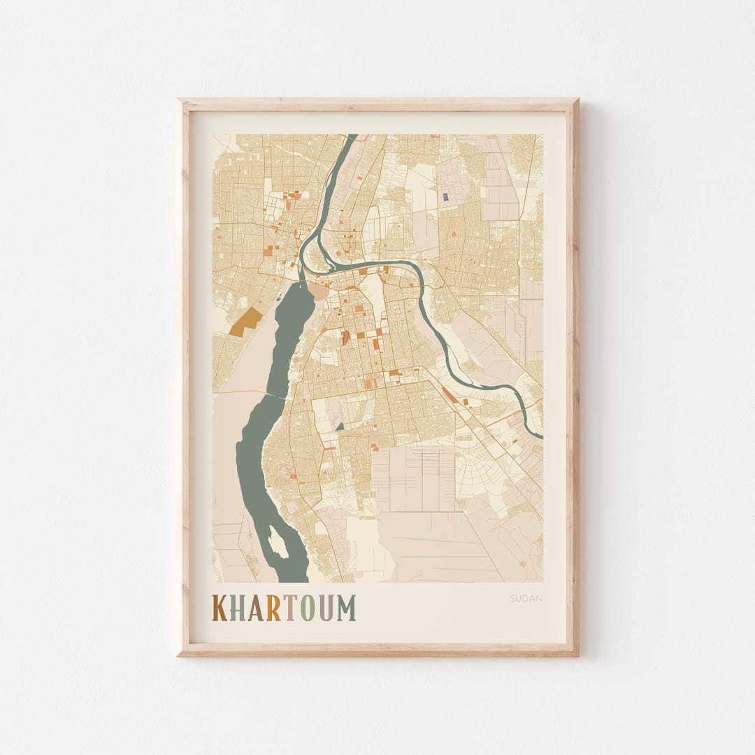 Khartoum Map Poster, Khartoum Print, Khartoum Poster, Khartoum Wall Art ...
