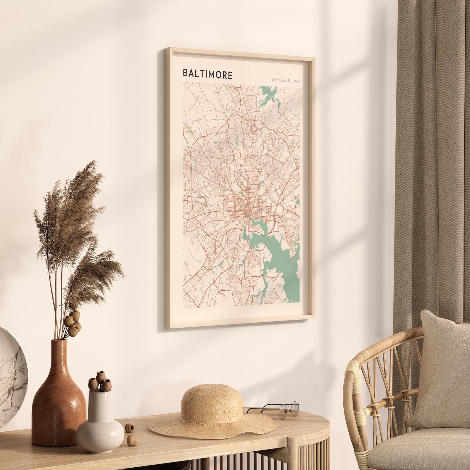 Baltimore Map Poster, Baltimore Print, Baltimore Poster, Baltimore Wall ...