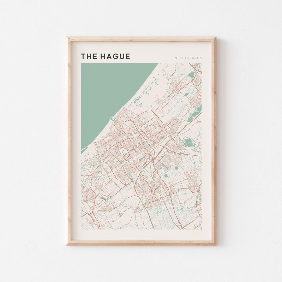 The Hague Map Poster, the Hague Print, the Hague Poster, the Hague Wall ...