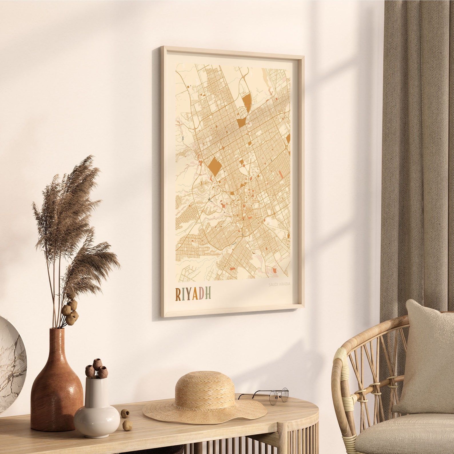 Riyadh Map Poster, Riyadh Wall Art, Riyadh City Map, Map of Riyadh ...