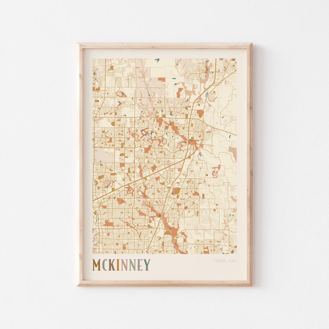 Mckinney Map Poster, Mckinney Print, Mckinney Poster, Mckinney Wall Art ...