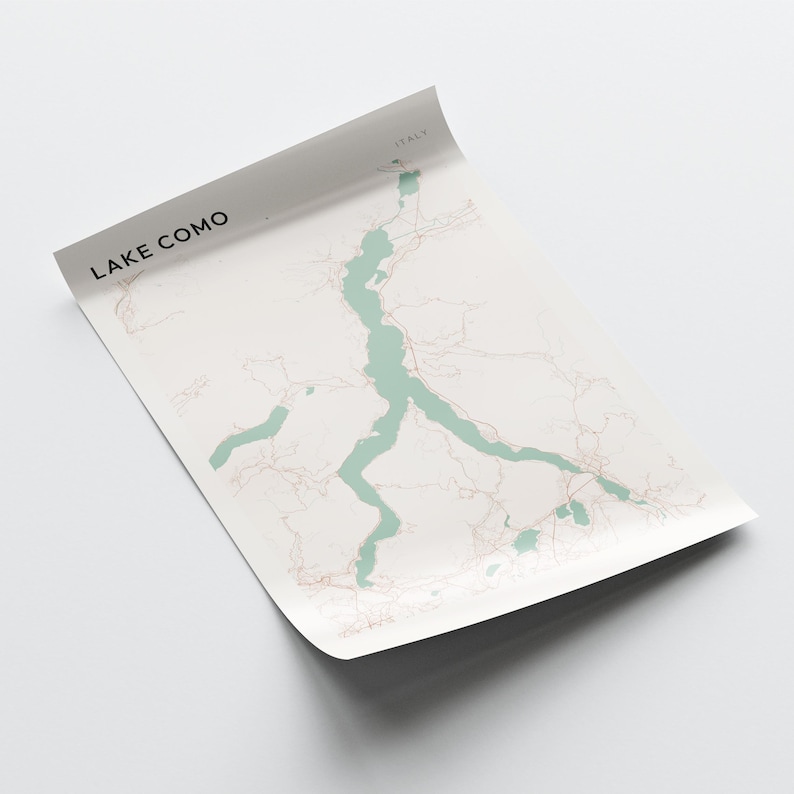 Lake Como Map Poster, Lake Como Print, Lake Como Poster, Lake Como Wall ...