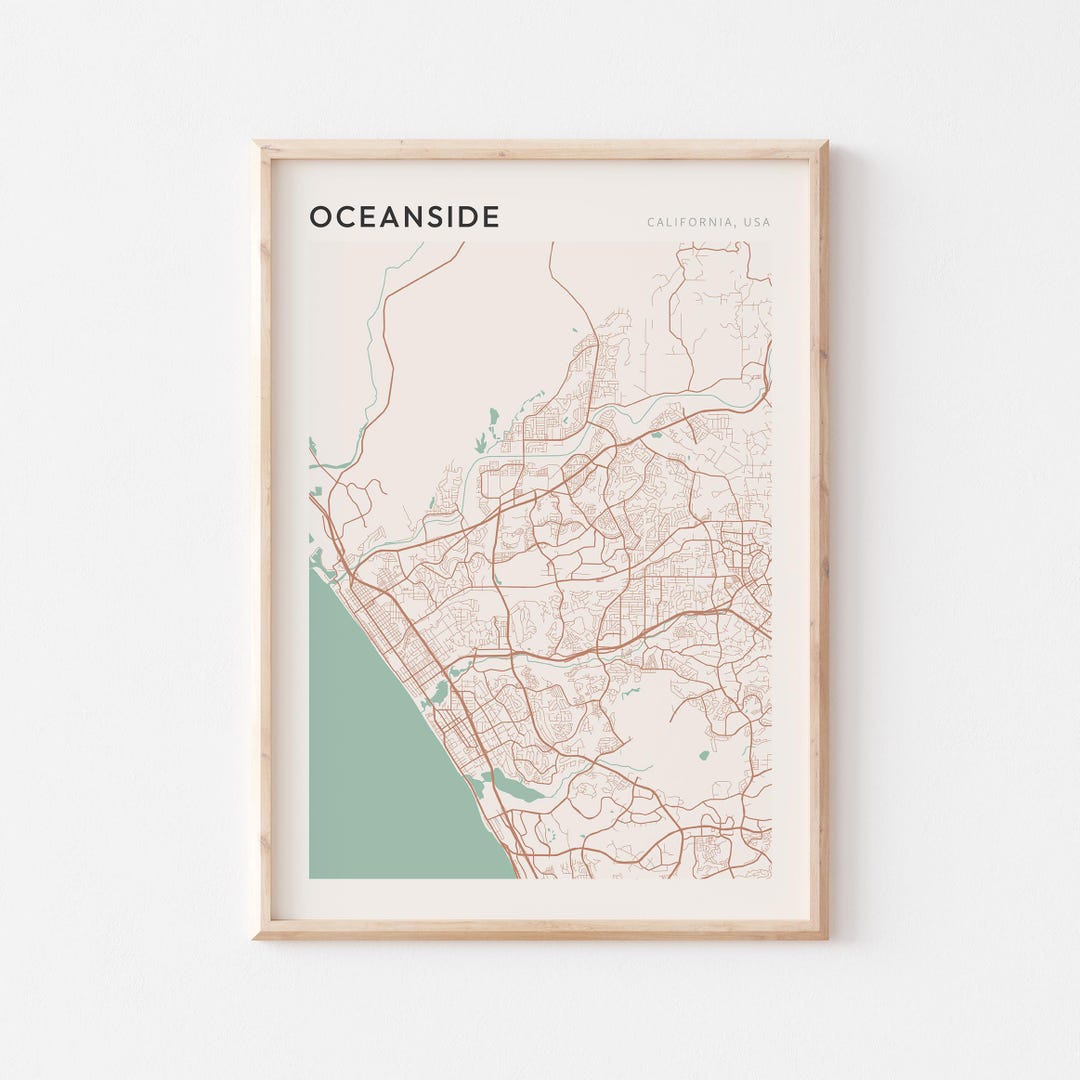 Oceanside Map Poster, Oceanside Print, Oceanside Poster, Oceanside Wall ...