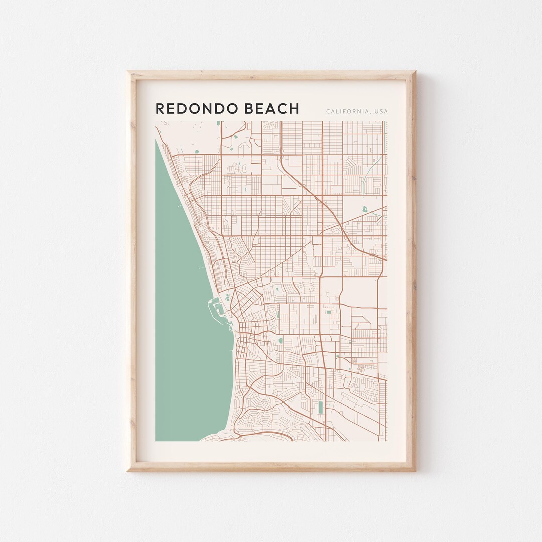 Redondo Beach Map Poster, Redondo Beach Print, Redondo Beach Poster ...