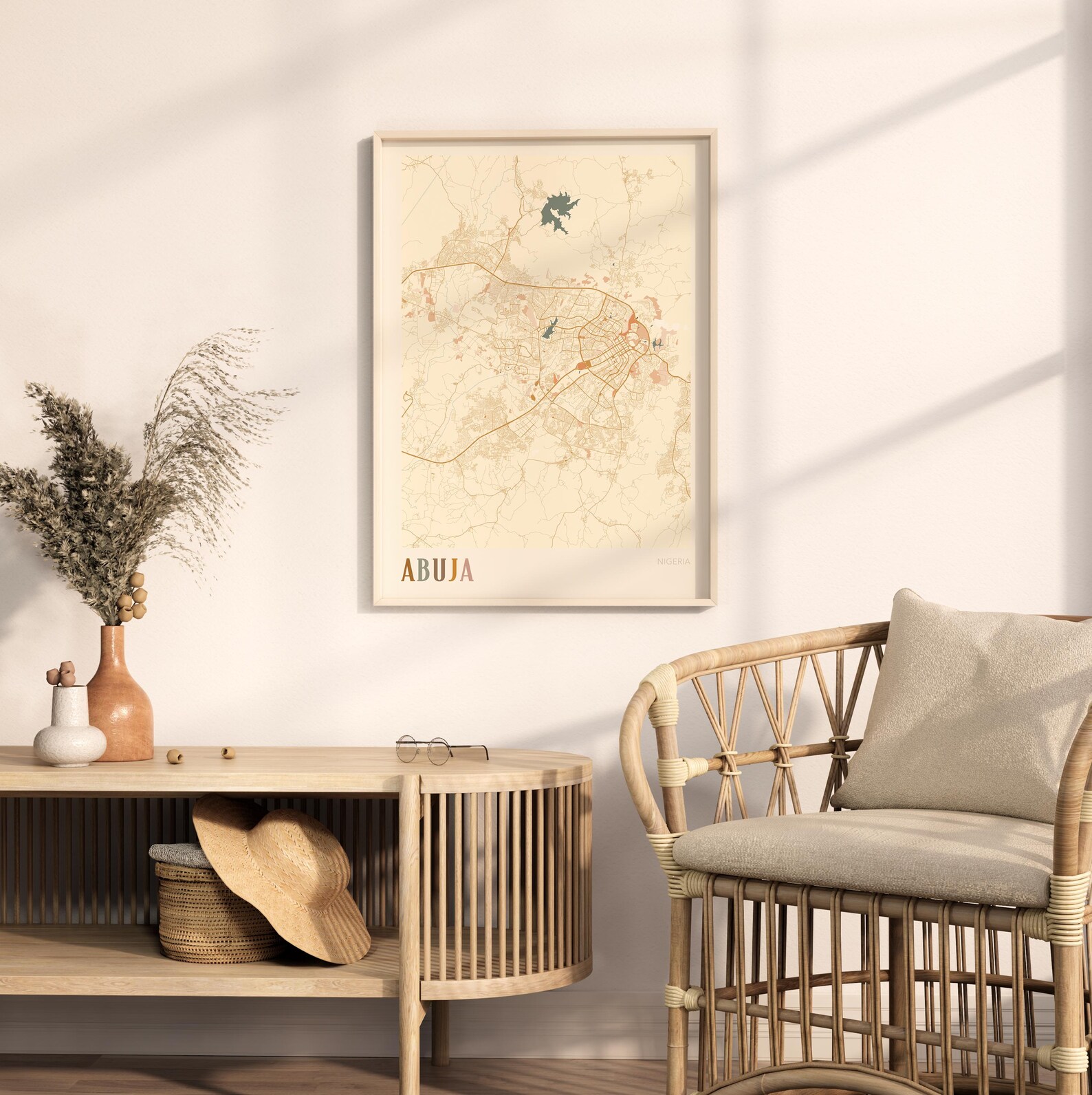 Abuja Map Poster, Abuja Print, Abuja Poster, Abuja Wall Art, Nigeria ...