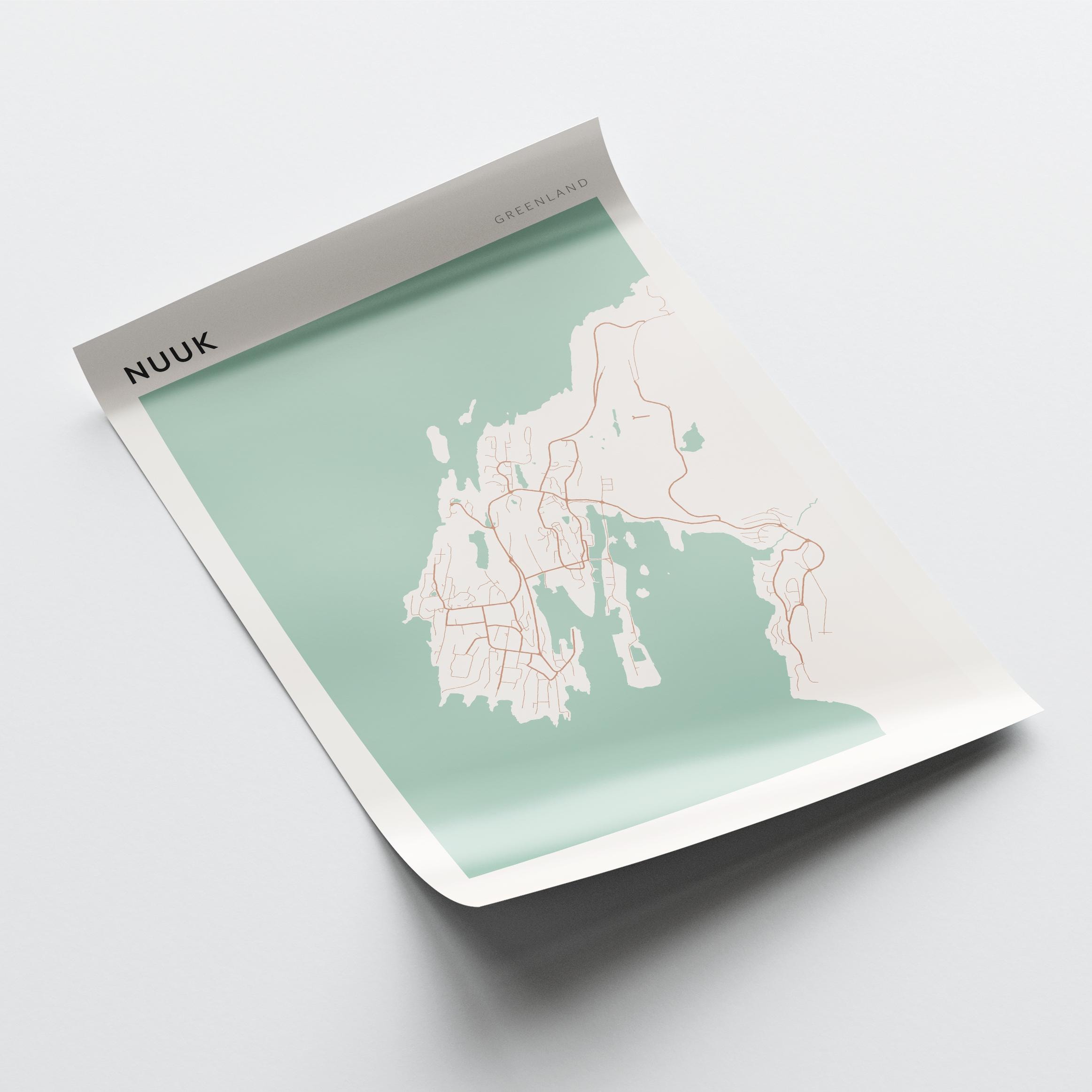 Nuuk Map Poster, Nuuk Print, Nuuk Poster, Nuuk Wall Art, Greenland ...