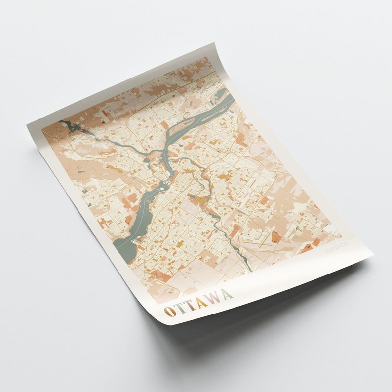 Ottawa Map Poster, Ottawa Wall Art, Ottawa City Map, Map of Ottawa ...