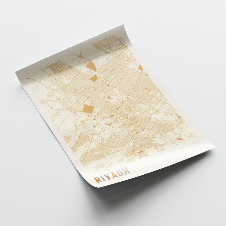 Riyadh Map Poster, Riyadh Wall Art, Riyadh City Map, Map of Riyadh ...