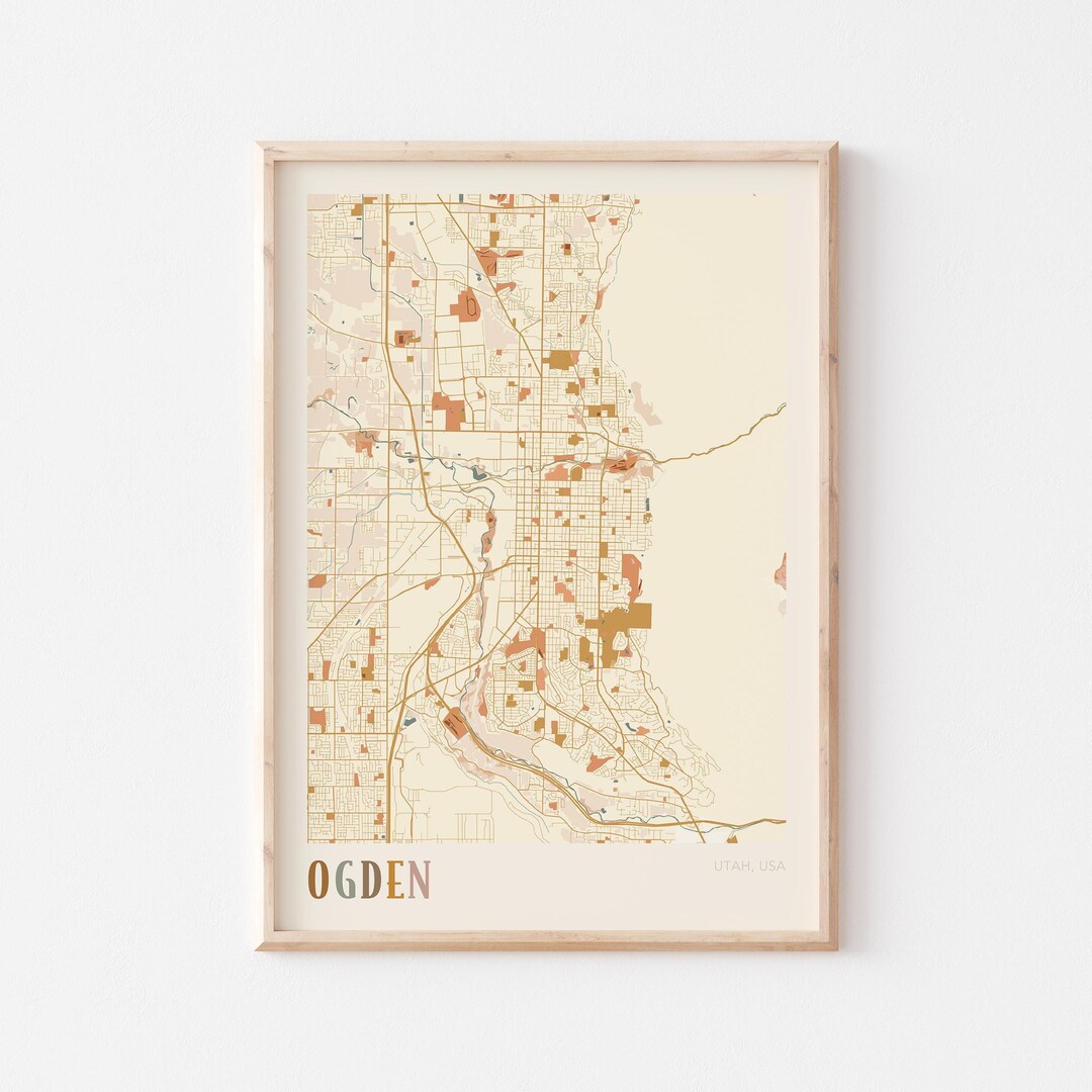 Ogden Map Poster, Ogden Print, Ogden Poster, Ogden Wall Art, Utah ...