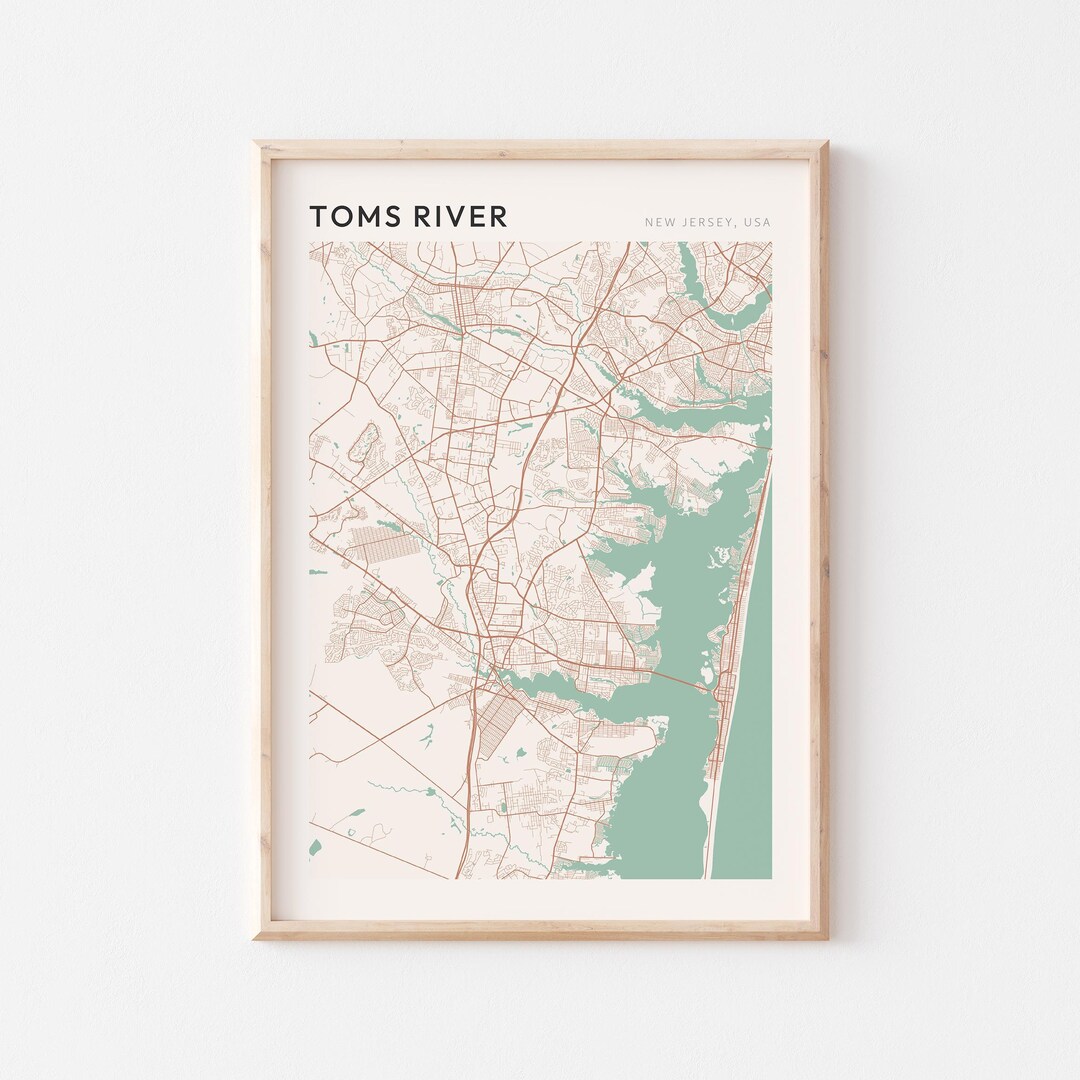 Toms River Map Poster, Toms River Print, Toms River Poster, Toms River ...