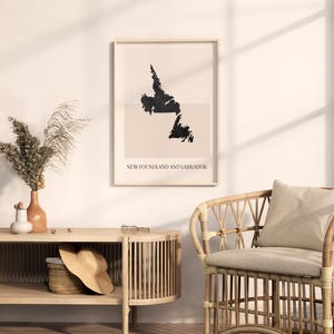 Newfoundland and Labrador Map Poster, Newfoundland and Labrador Print ...