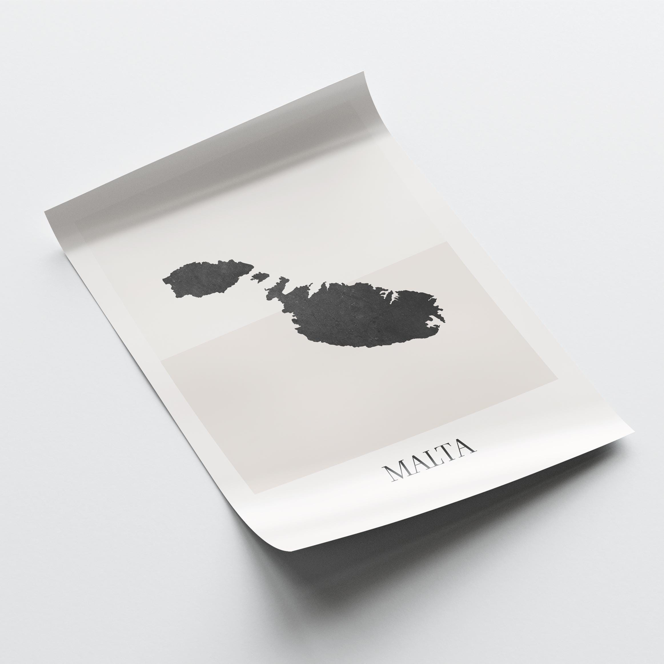 Malta Map Poster, Malta Print, Malta Map Print Minimalist Boho Wall Art ...