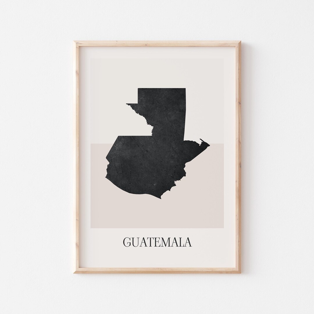 Guatemala Map Poster, Guatemala Print, Guatemala Map Print Minimalist ...