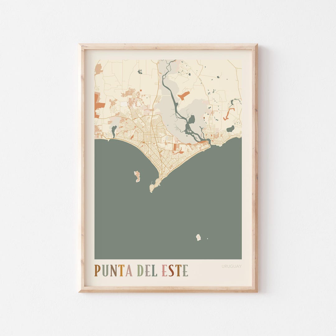 Punta Del Este Map Poster, Punta Del Este Print, Punta Del Este Poster ...