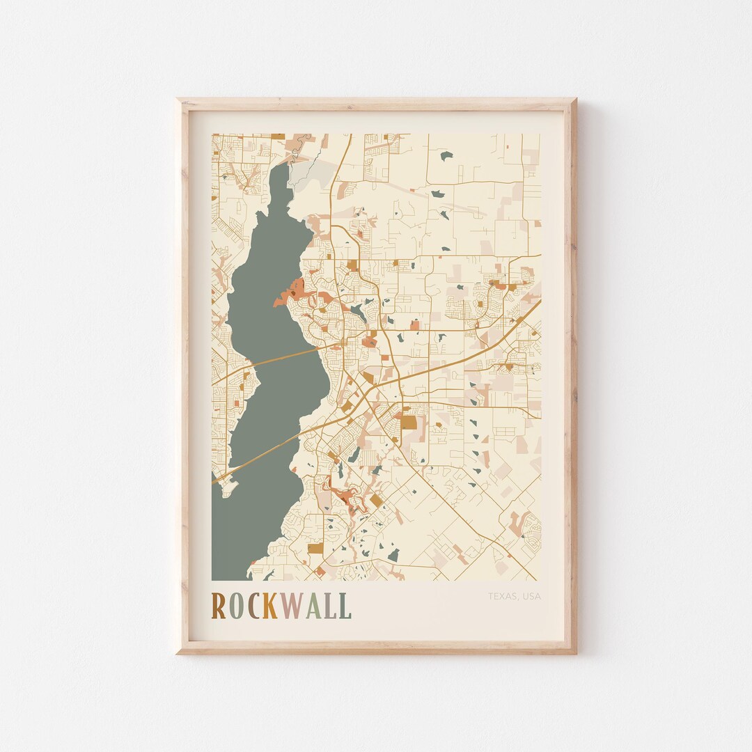 Rockwall Map Poster, Rockwall Print, Rockwall Poster, Rockwall Wall Art ...