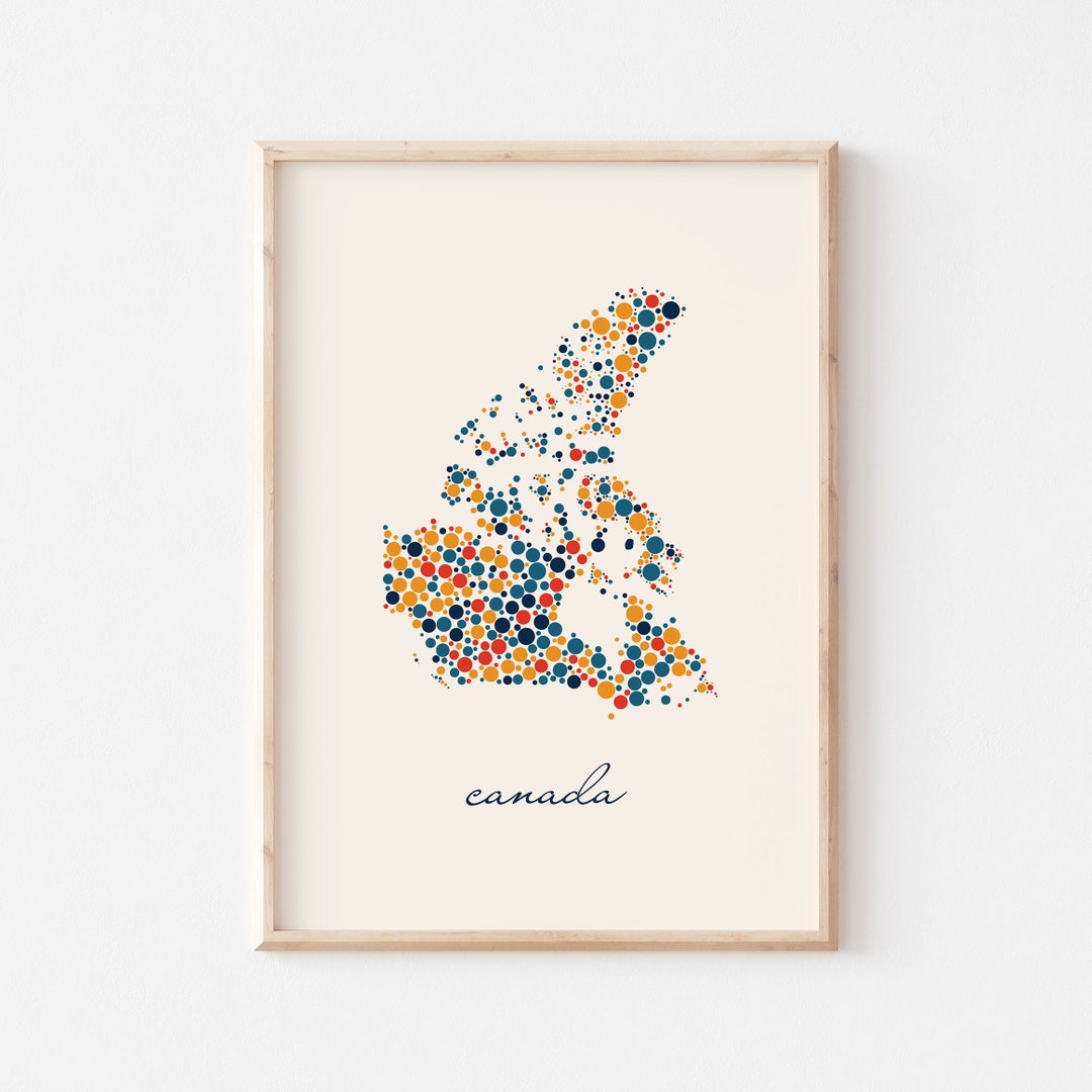 Canada Map Poster, Canada Poster, Canada Print, Canada Wall Art, Canada ...