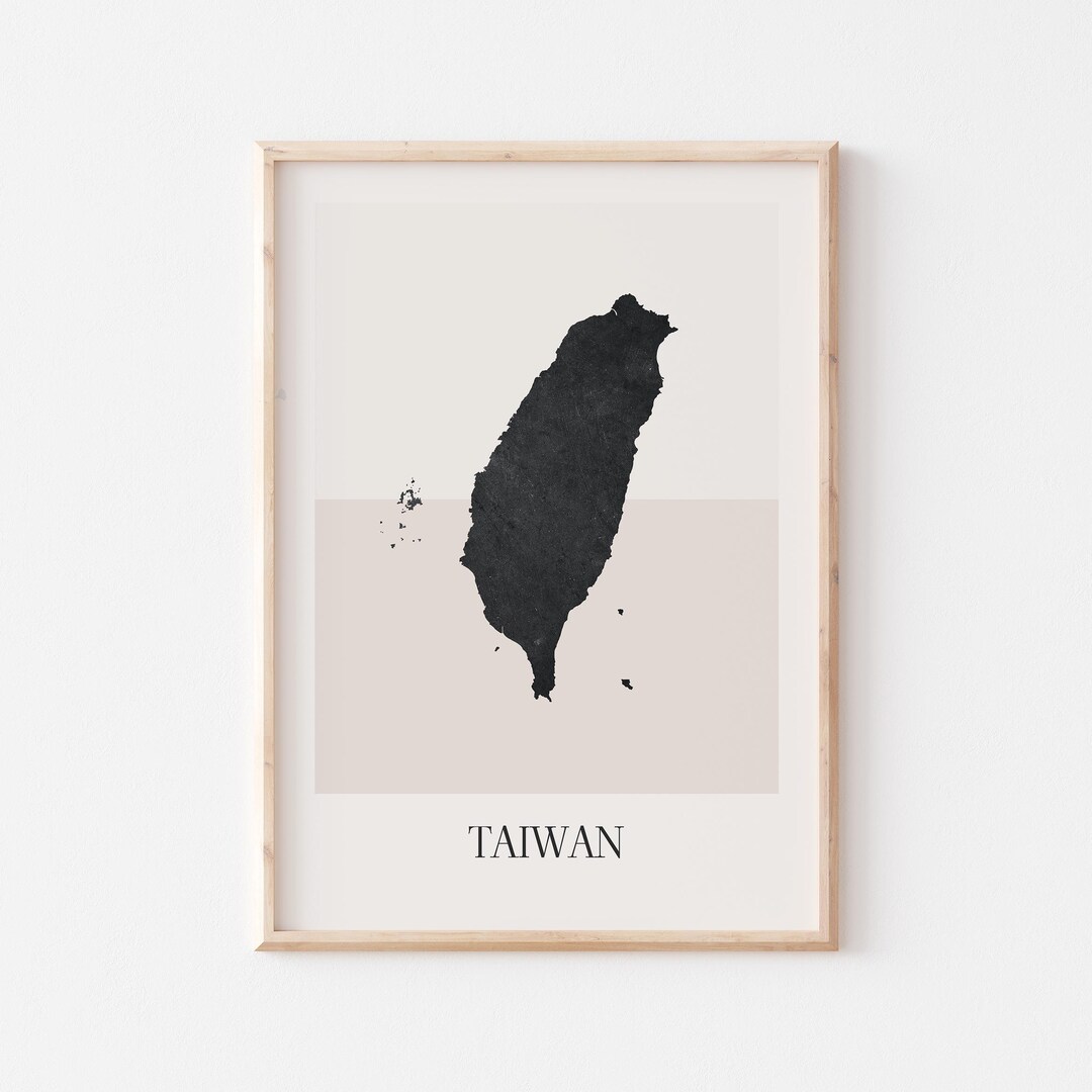 Taiwan Map Poster, Taiwan Print, Taiwan Map Print Minimalist Boho Wall ...