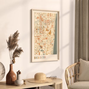 Boca Raton Map Poster, Boca Raton Print, Boca Raton Poster, Boca Raton ...