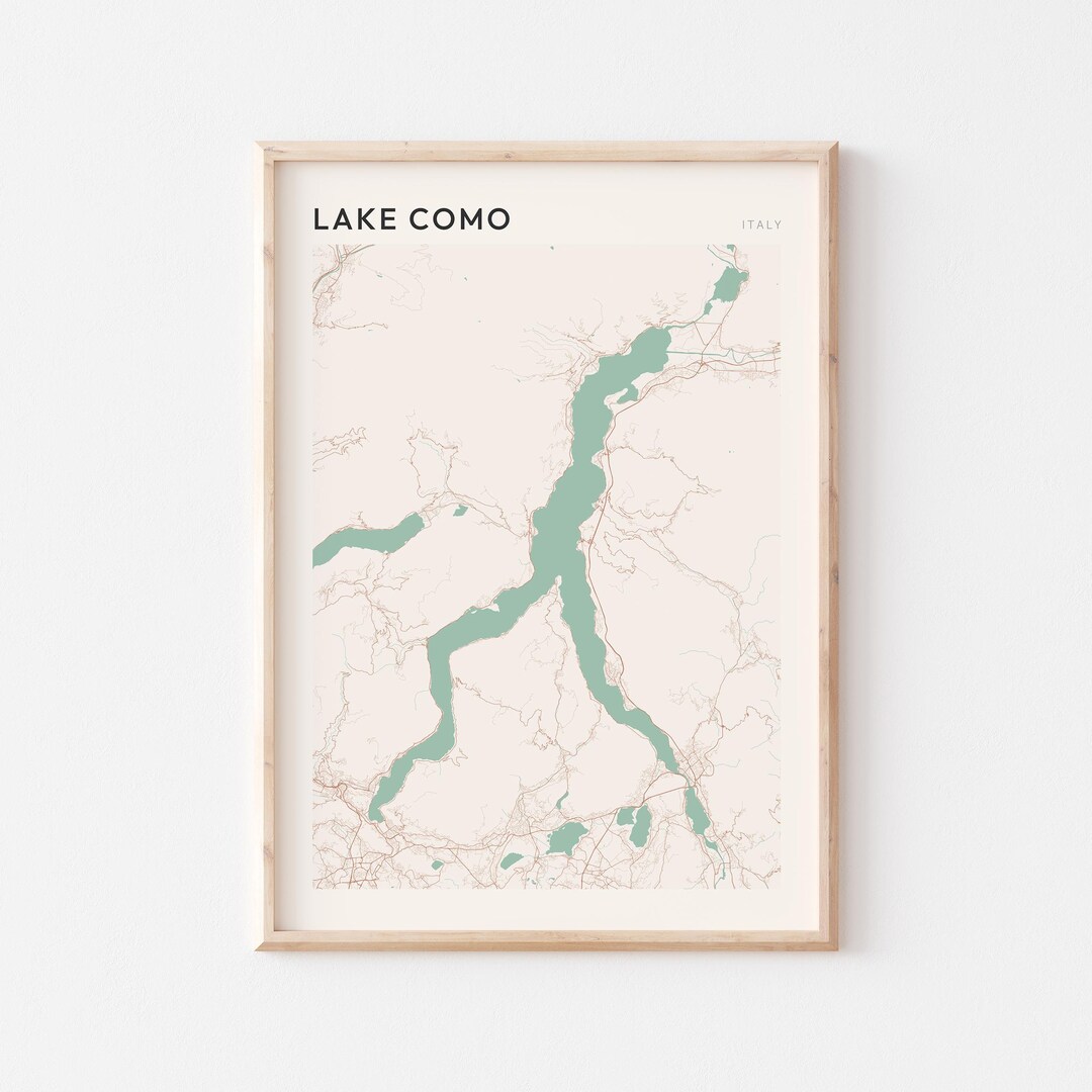 Lake Como Map Poster, Lake Como Print, Lake Como Poster, Lake Como Wall ...