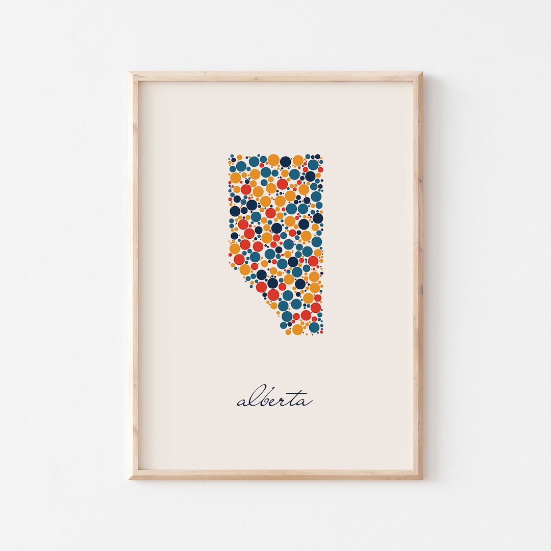 Alberta Map Poster, Alberta Poster, Alberta Print, Alberta Wall Art ...
