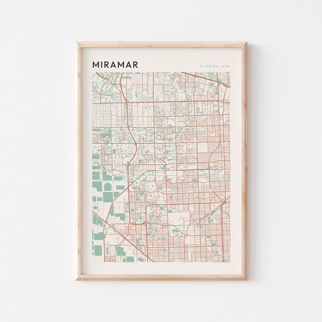 Miramar Map Poster, Miramar Print, Miramar Poster, Miramar Wall Art ...