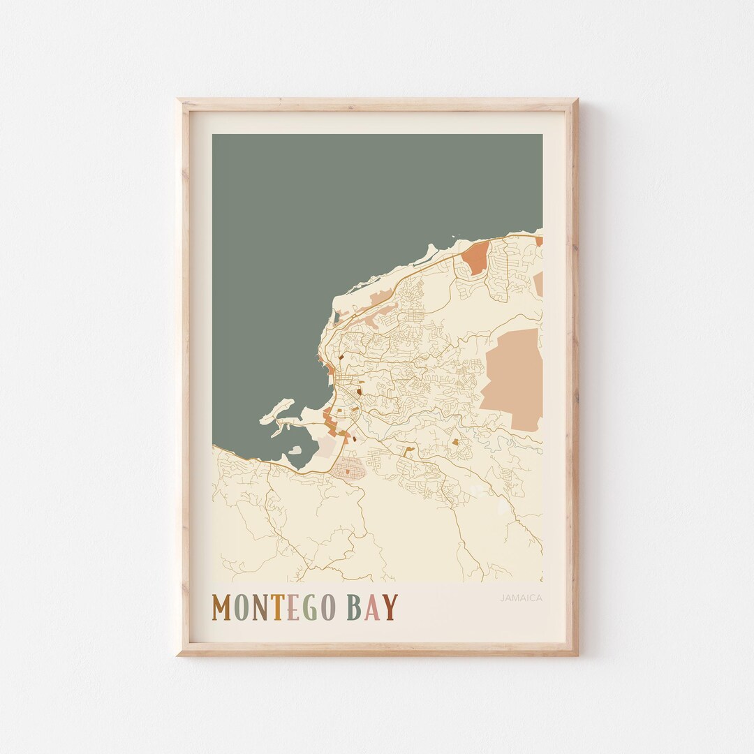 Montego Bay Map Poster, Montego Bay Print, Montego Bay Poster, Montego ...
