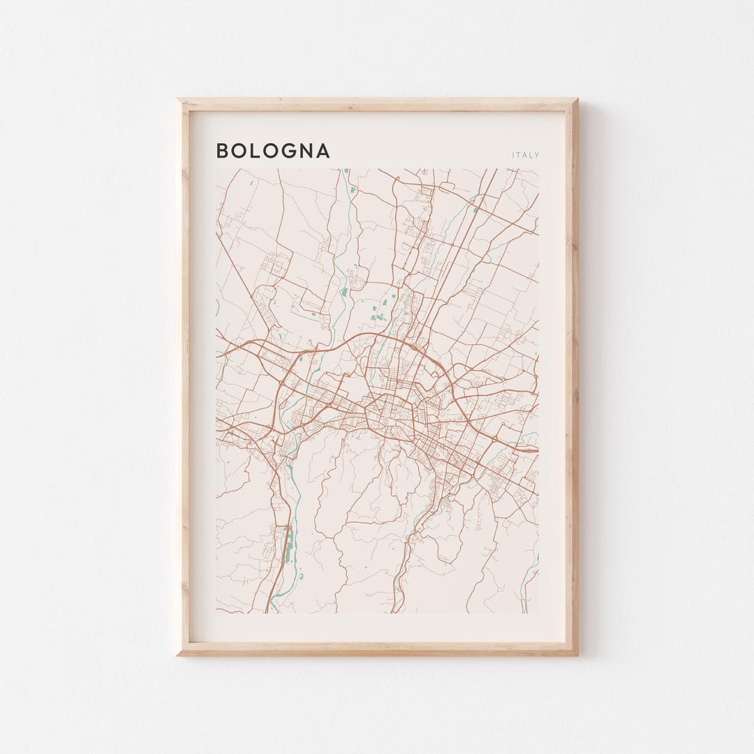 Bologna Map Poster, Bologna Print, Bologna Poster, Bologna Wall Art ...