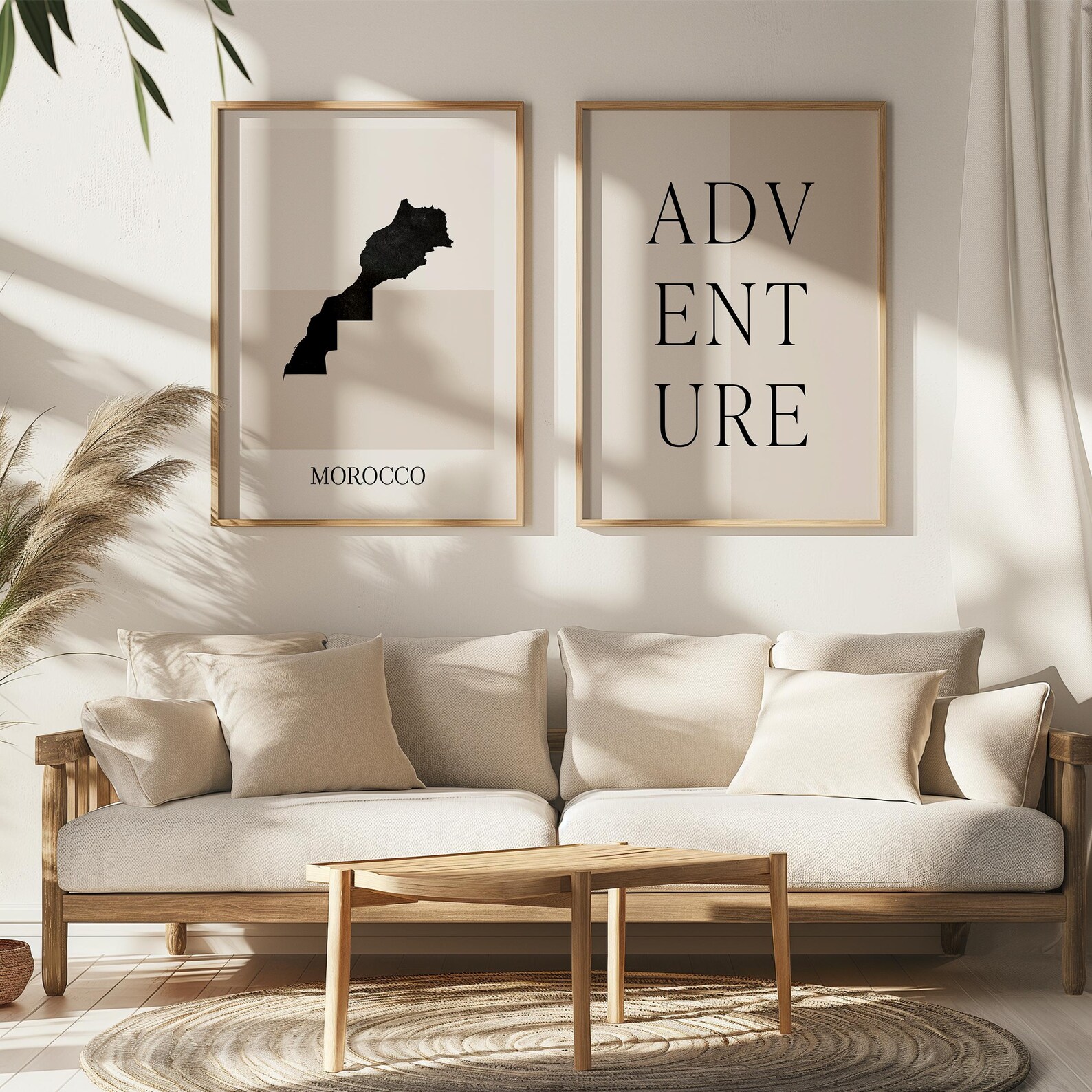 Morocco Map Poster, Morocco Print, Morocco Map Print Minimalist Boho ...