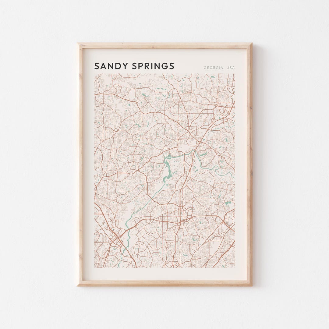Sandy Springs Map Poster, Sandy Springs Print, Sandy Springs Poster ...