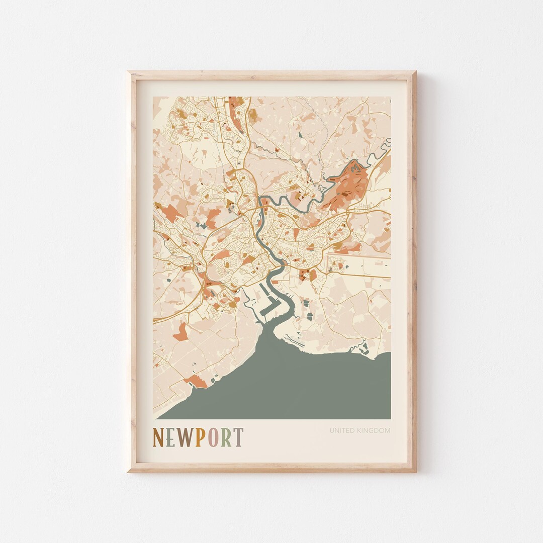 Newport Map Poster, Newport Print, Newport Poster, Newport Wall Art ...