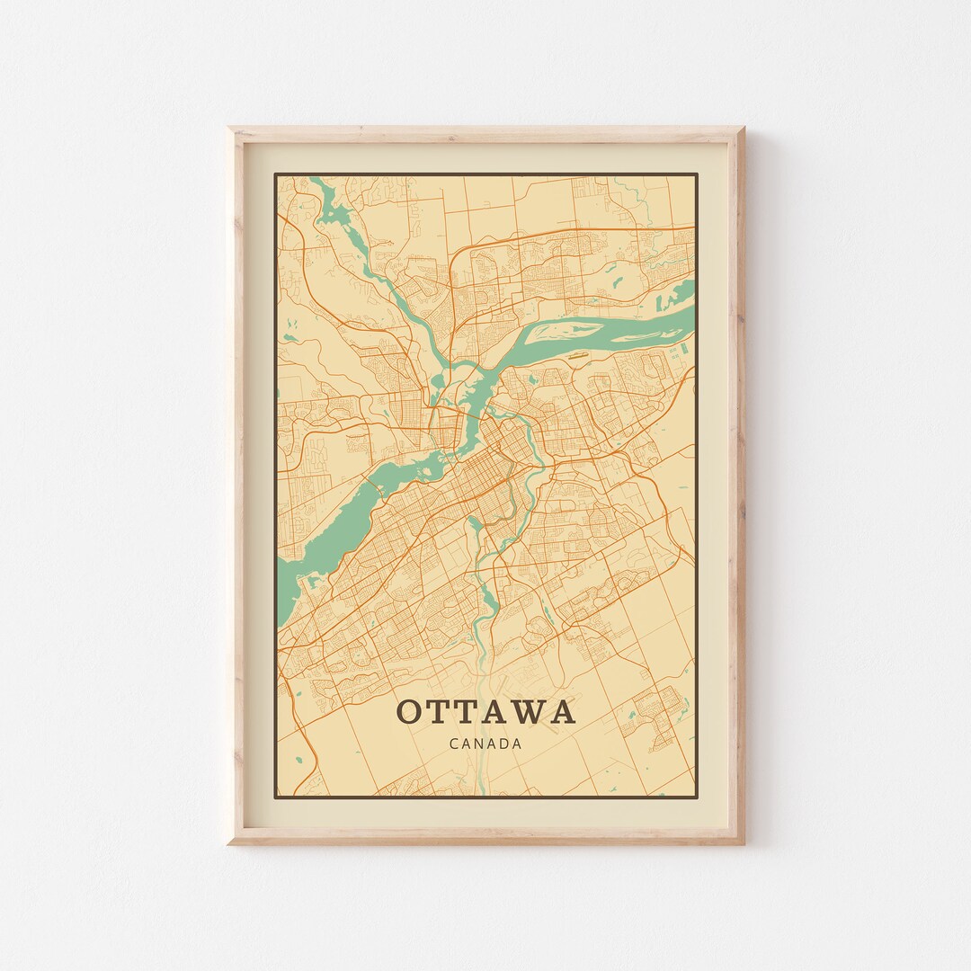 Ottawa Map Poster, Ottawa Wall Art, Ottawa City Map, Ottawa Poster ...