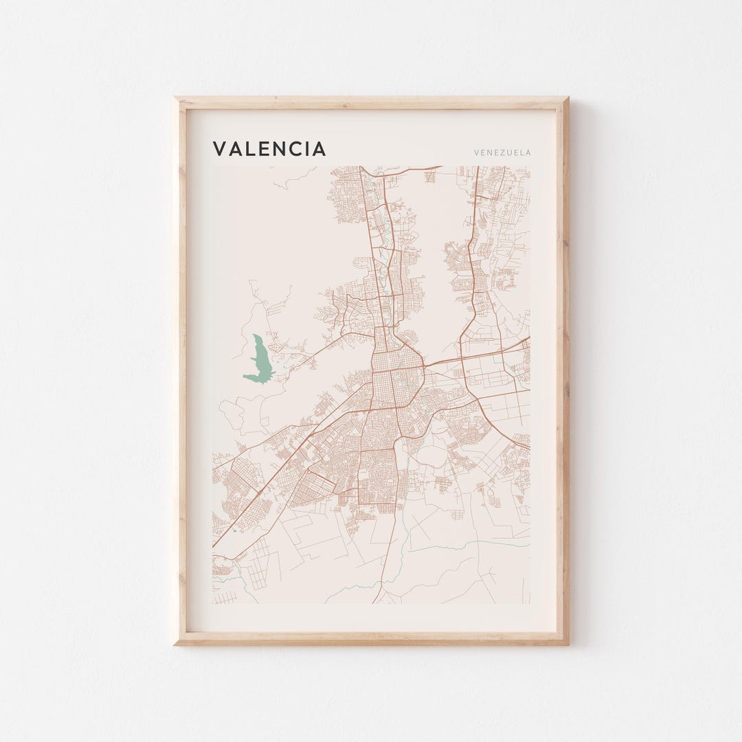 Valencia Map Poster, Valencia Print, Valencia Poster, Valencia Wall Art ...