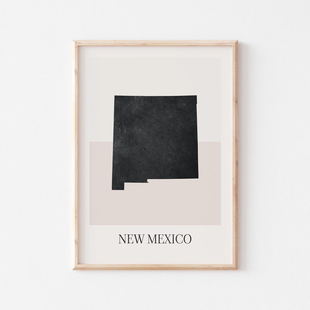 New Mexico Map Poster, New Mexico Print, New Mexico Map Print ...