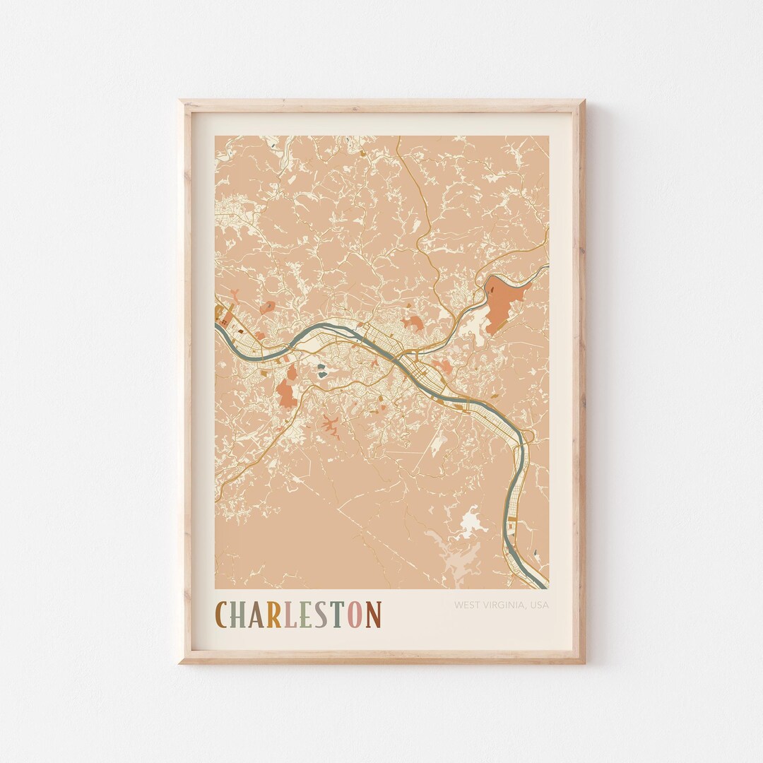 Charleston Map Poster, Charleston Print, Charleston Poster, Charleston ...