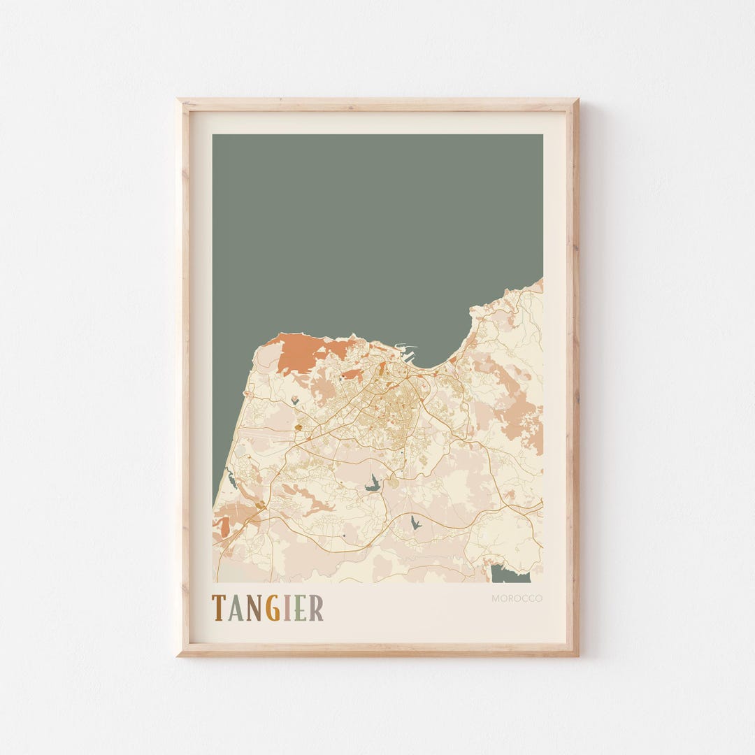 Tangier Map Poster, Tangier Print, Tangier Poster, Tangier Wall Art ...