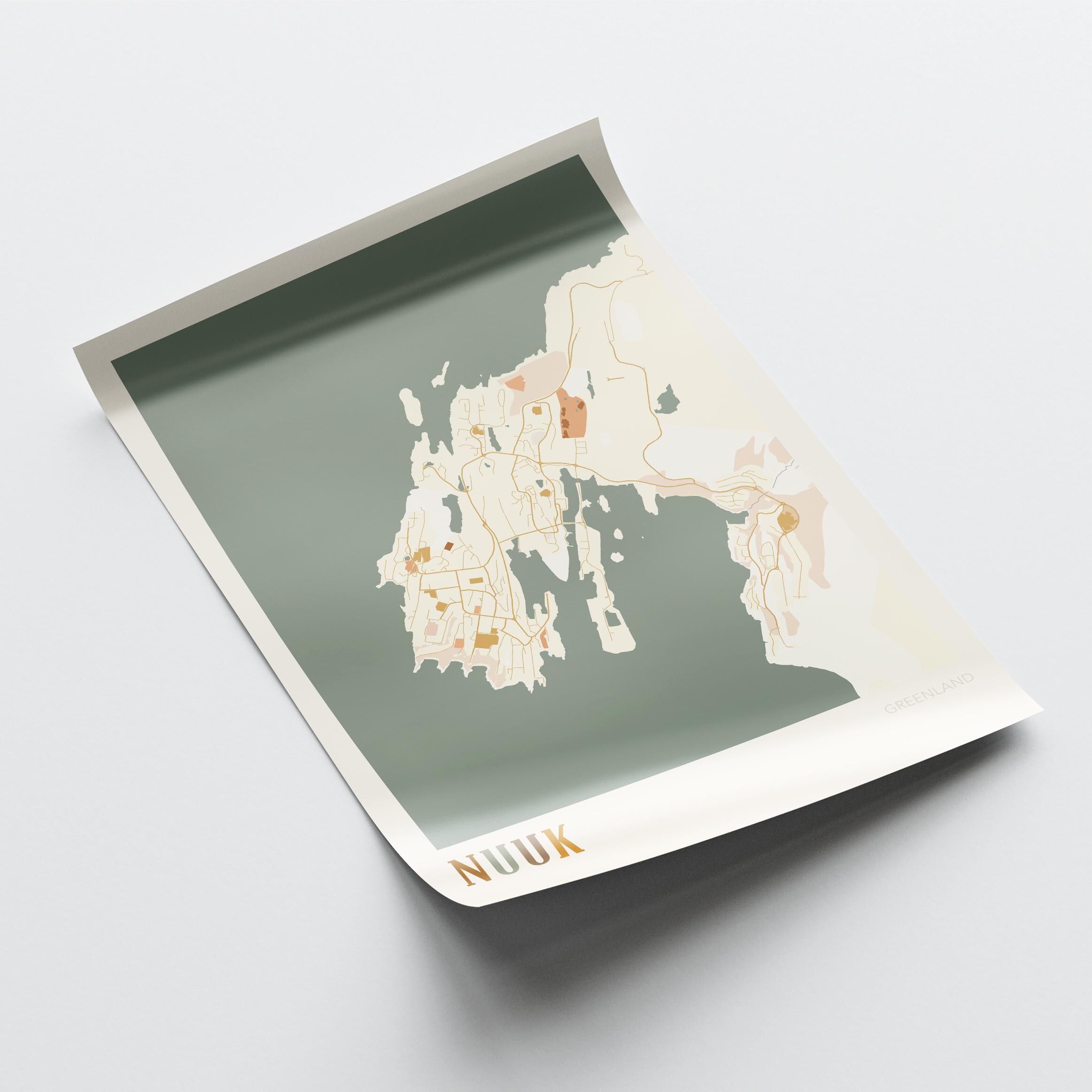 Nuuk Map Poster, Nuuk Print, Nuuk Poster, Nuuk Wall Art, Greenland ...