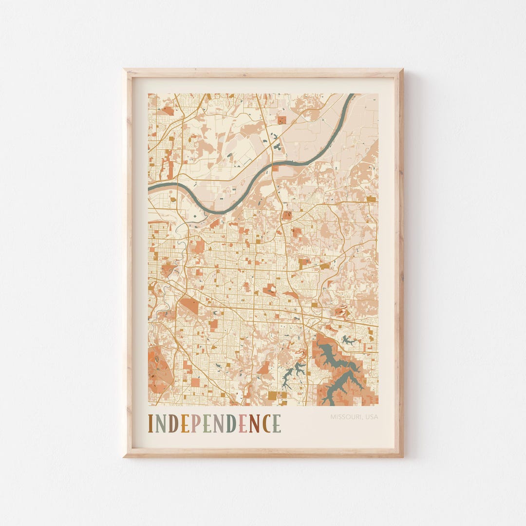 Independence Map Poster, Independence Print, Independence Poster ...