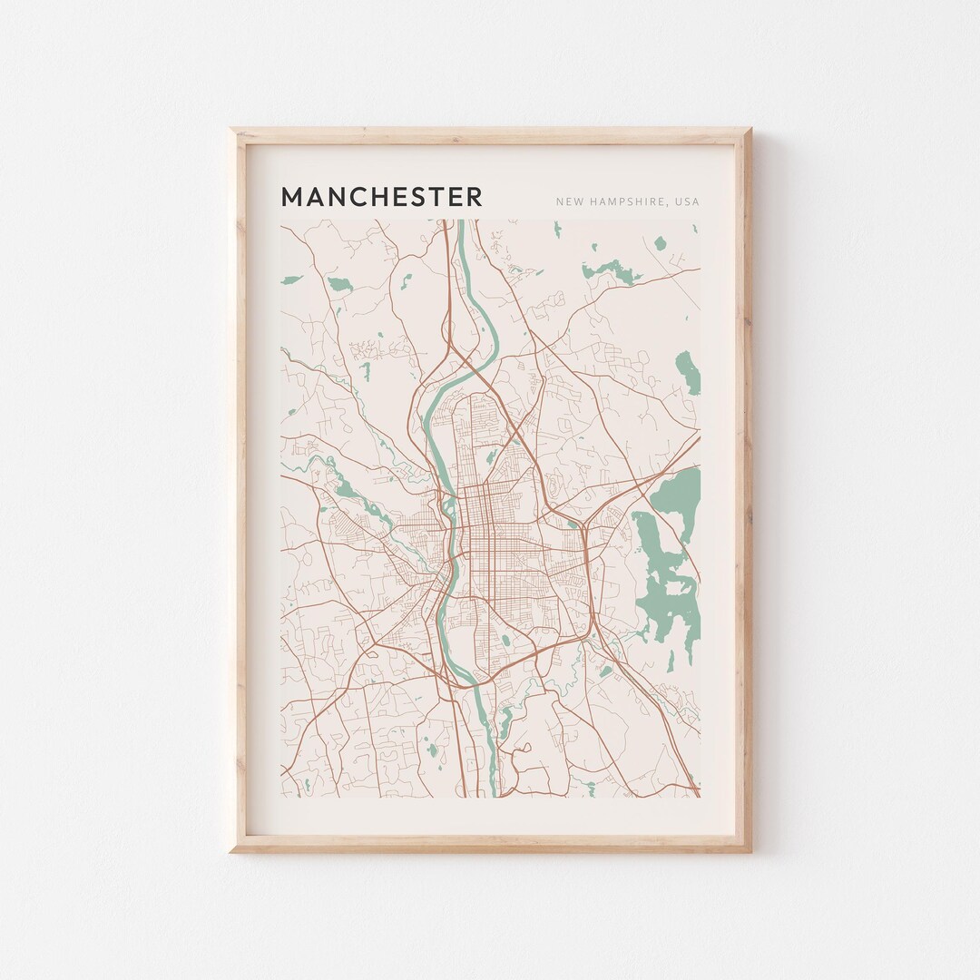 Manchester Map Poster, Manchester Print, Manchester Poster, Manchester ...