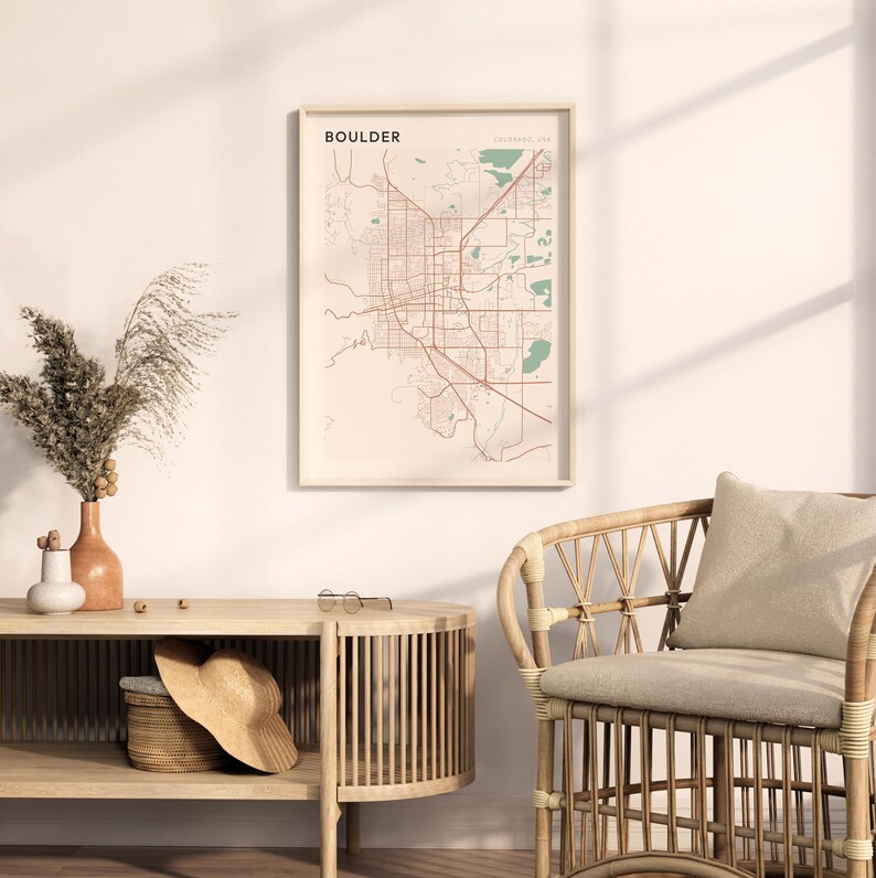 Boulder Map Poster, Boulder Print, Boulder Poster, Boulder Wall Art ...