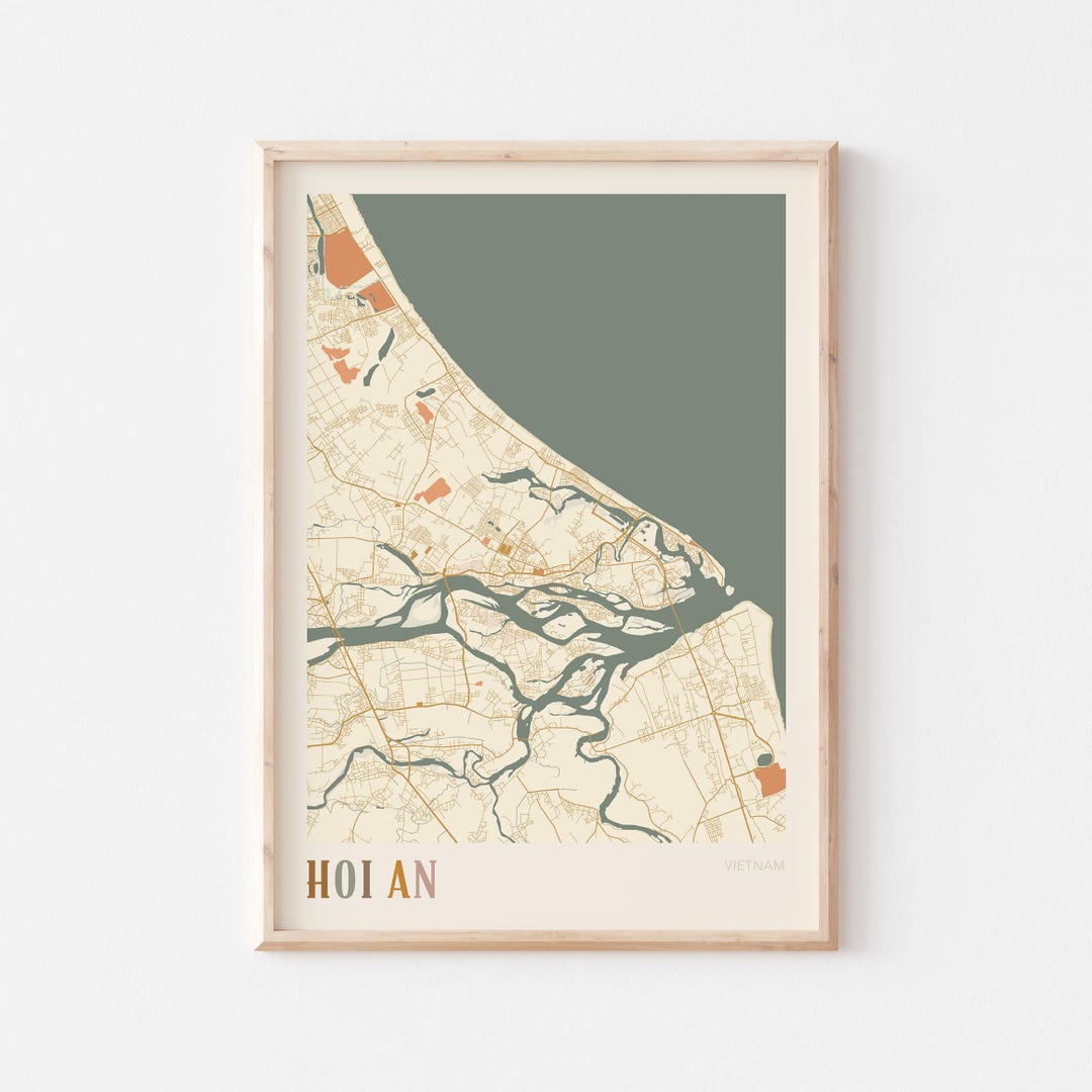 Hoi an Map Poster, Hoi an Print, Hoi an Poster, Hoi an Wall Art ...