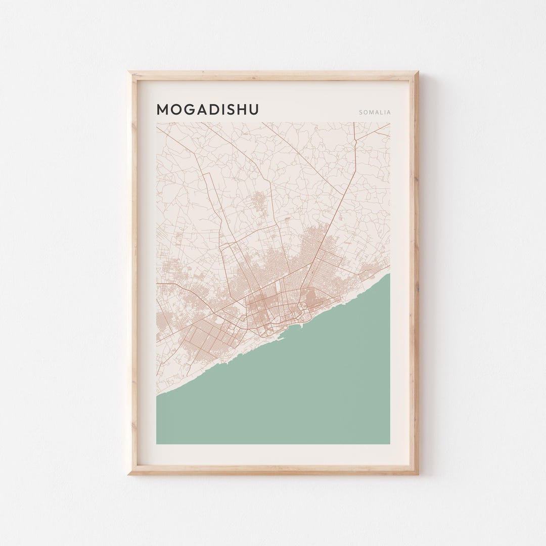 Mogadishu Map Poster, Mogadishu Print, Mogadishu Poster, Mogadishu Wall ...