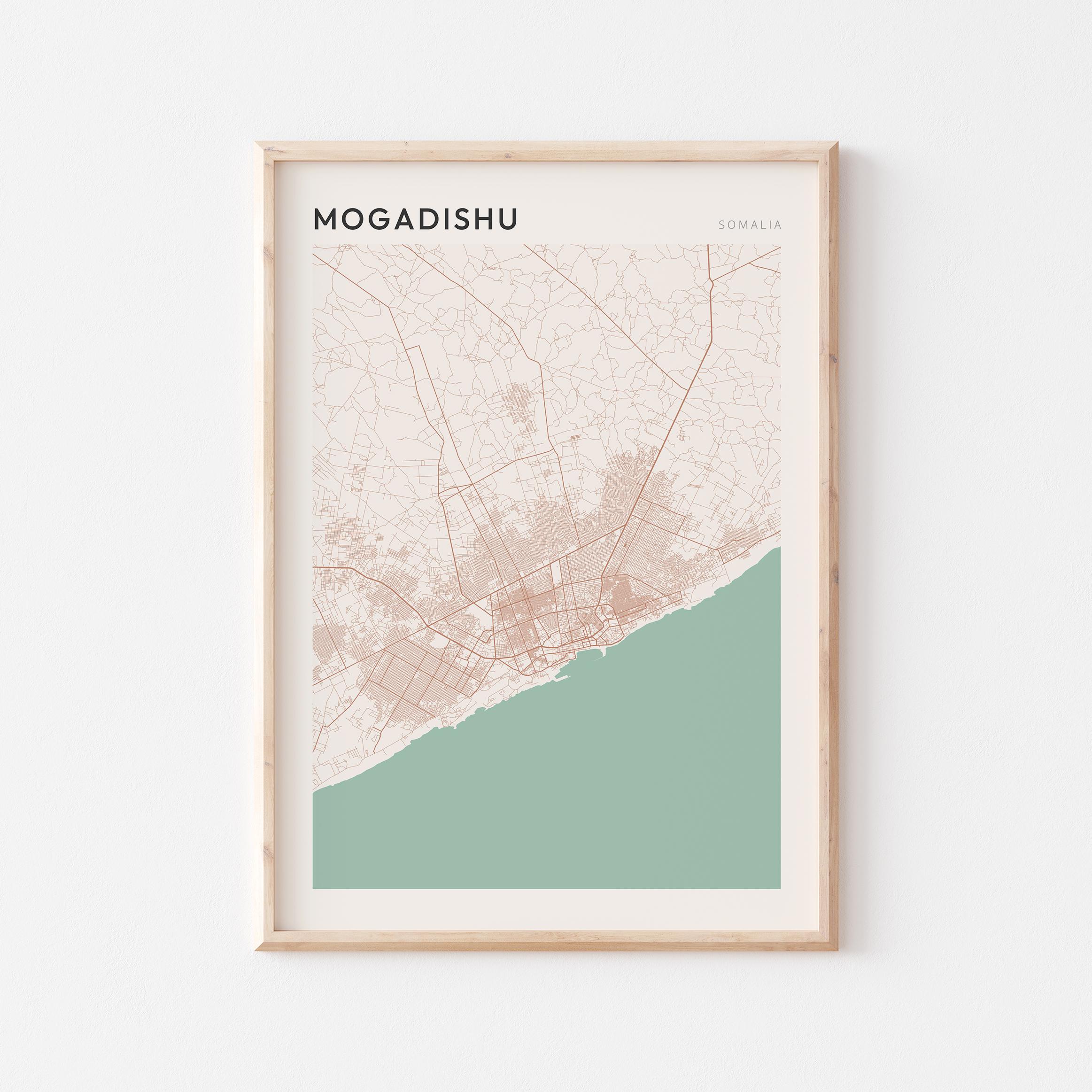 Mogadishu Map Poster, Mogadishu Print, Mogadishu Poster, Mogadishu Wall ...