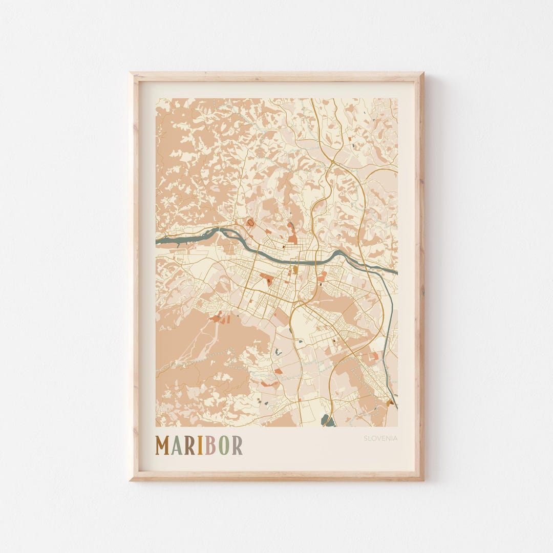 Maribor Map Poster, Maribor Print, Maribor Poster, Maribor Wall Art ...
