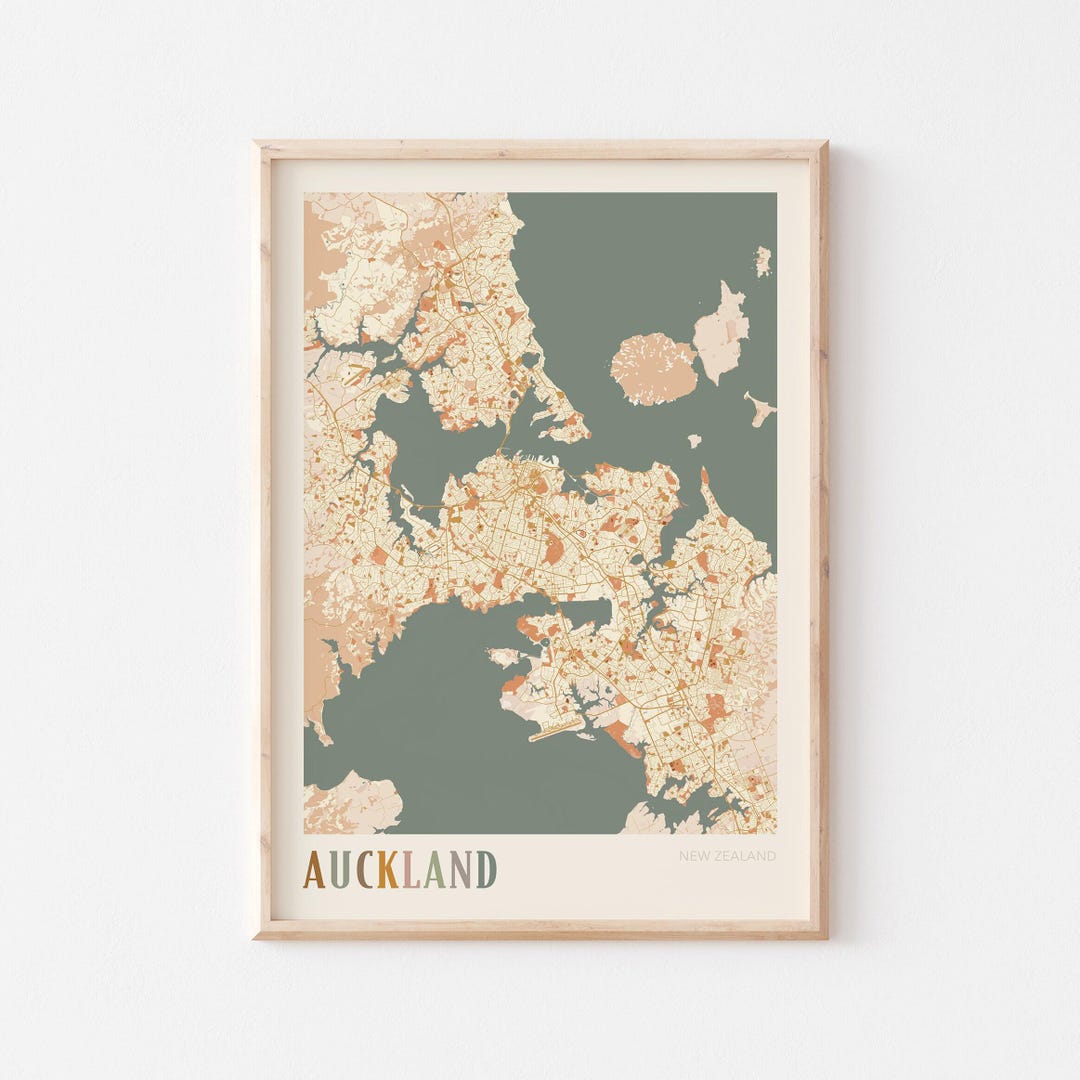 Auckland Map Poster, Auckland Wall Art, Auckland Poster, Auckland Print ...